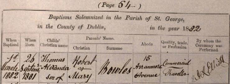 Robert Bowles of Ballickmoyler and Dublin's Family Tree